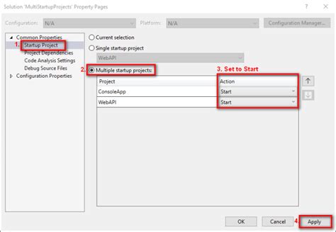 How To Set Multiple Startup Projects In Visual Studio Makolyte