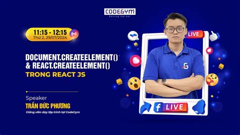 [livestream] document createelement và react createelement trong