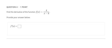 solved question 1 1 point given f x 6x3 3x−4 write a