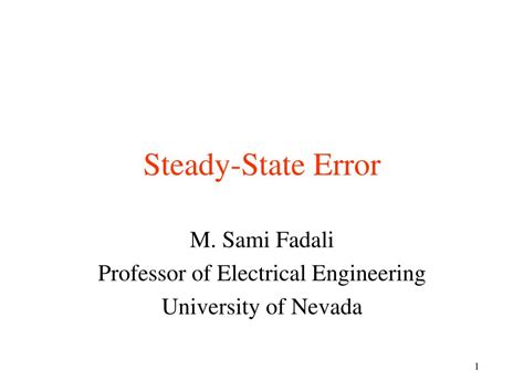 Ppt Steady State Error Powerpoint Presentation Free Download Id