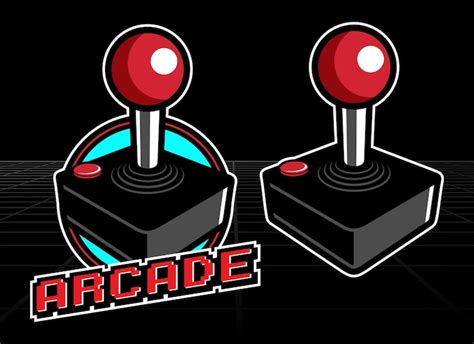 Premium Vector Retro Classic Joystick Controller Gamepad Arcade Vector