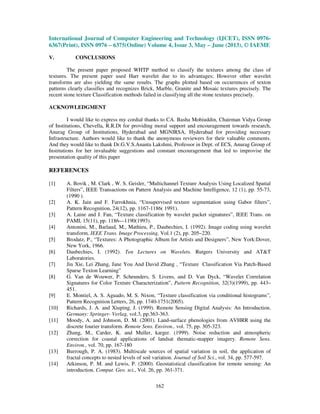 Wavelet Based Histogram Method For Classification Of Textu PDF