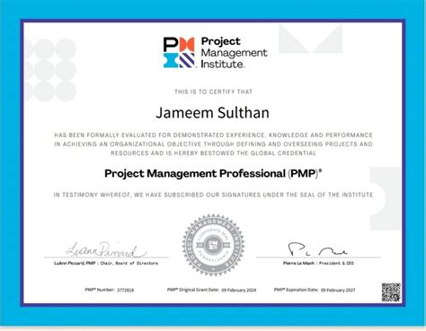 Jameem Sulthan Sakkarai Mohammed On Linkedin Alhamdulillah Pmp Certified