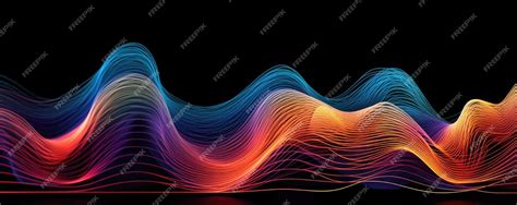 Premium Ai Image Symphony Of Sound Waves Visualized Through Vibrant And Undulating Lines Panorama