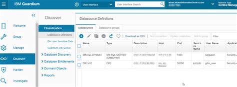 IBM Guardium V11 Classification Discover Sensitive Data NetSec