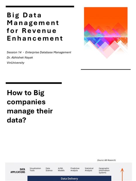 Big Data Managment Database Session 14 Enterprise Database