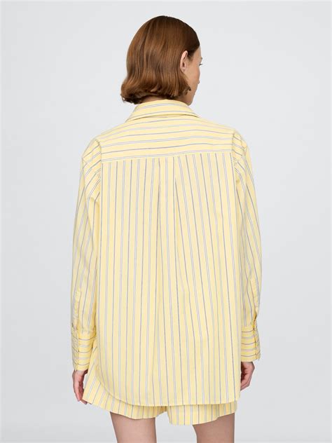 Organic Cotton Poplin Big Shirt Gap