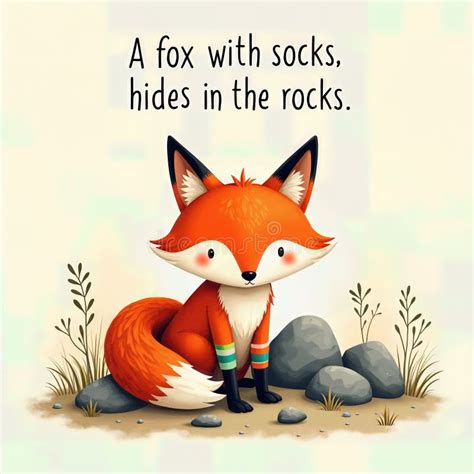 Fox With Socks Illustration Stock Illustration Illustration Of