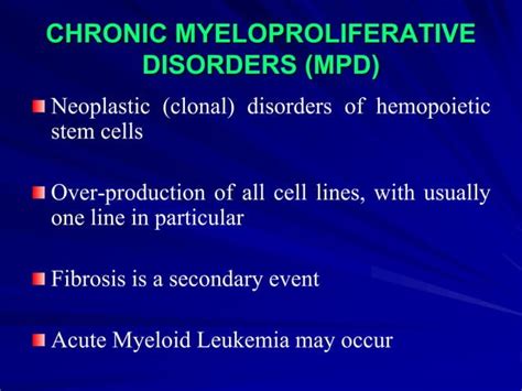 Myeloproliferative Disordersppt