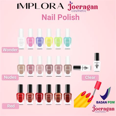 Jual Implora Nail Polish Box Isi 6 Kutek Kuku Pewarna Kuku Kutek Murah Kutek Implora Cat Kuku