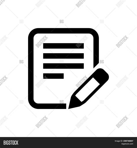 edit document icon vector and photo free trial bigstock