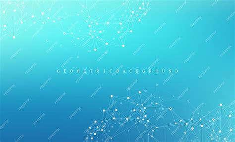 Premium Vector Digits Abstract Background With Connected Line And
