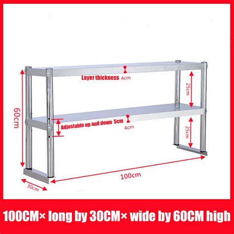 Chkui Stainless Table Metal Console Table 304 Double Layer Stainless