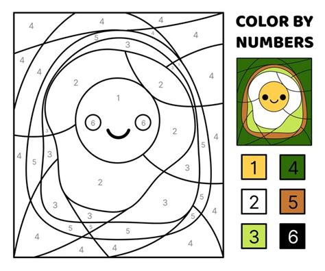 숫자 Squishmallow 색칠 페이지 아이들을 위한 게임 Kawaii 만화 벡터로 샌드위치 색상 프리미엄 벡터