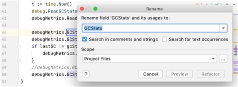 Rename Refactorings Goland
