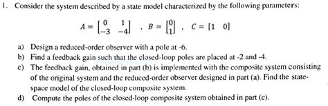 Solved Zed By The Following Parameters B C Chegg