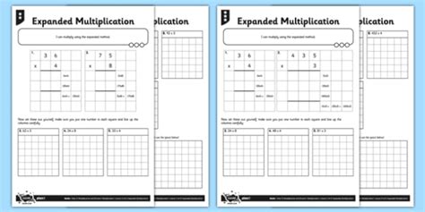 expanded algorithm multiplication