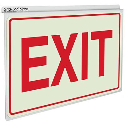 Exit Drop Ceiling Double Faced Signs Seton Canada