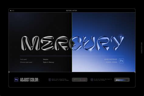 Chrome 3d Photoshop Effect Shapes Masterbundles