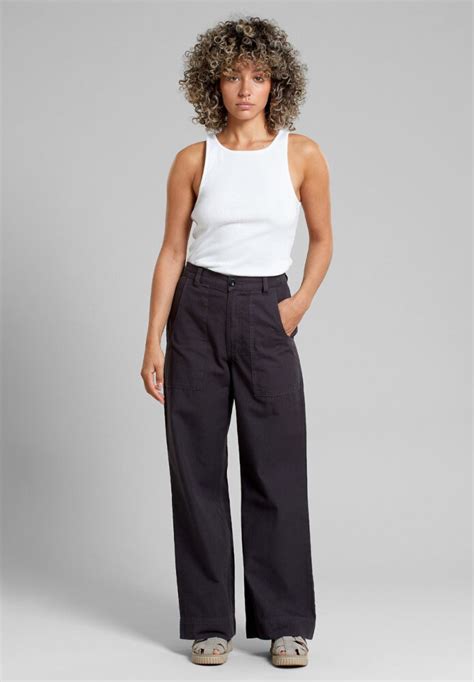 Workwear Pants Vara Canvas Phantom Black Neu Gruene Wiese