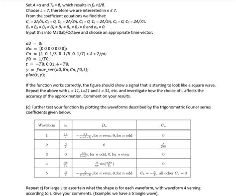 Solved Fourier Series Approximation Of Periodic Signals Chegg