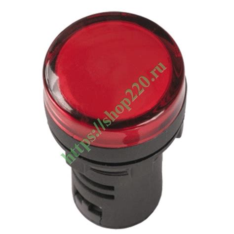 Лампа ИЭК AD22DS(LED)матрица d22мм красный 230В - купить BLS10-ADDS-230 ...