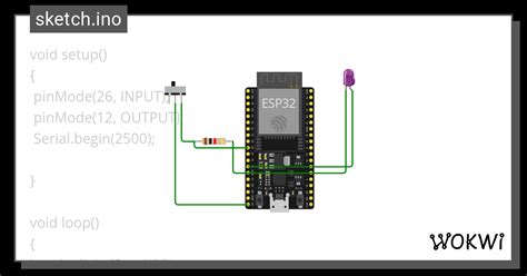 Led With Switch 2 Copy Wokwi Esp32 Stm32 Arduino Simulator