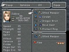 Final Fantasy Ix Game Interface Ui Inspiration Game Ui Fantasy World Abilities Pixel Art
