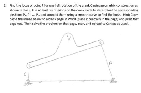 Solved Find The Locus Of Point P For One Full Rotation Of Chegg