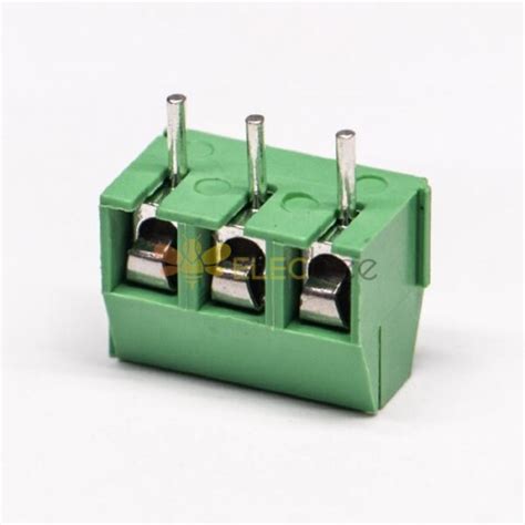 Pcb Mount Screw Terminal Block Connector Pin Straight Green Through Hole