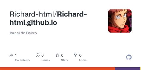 Github Richard Htmlrichard Jornal Do Bairro