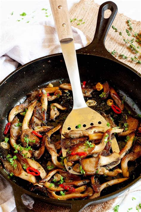 Pan Fried Green Herb Oyster Mushroom Recipe My Pure Plants
