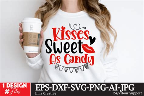 Kisses Sweet As Candy Svg Cut File Graphic By Lima Creative Creative Fabrica