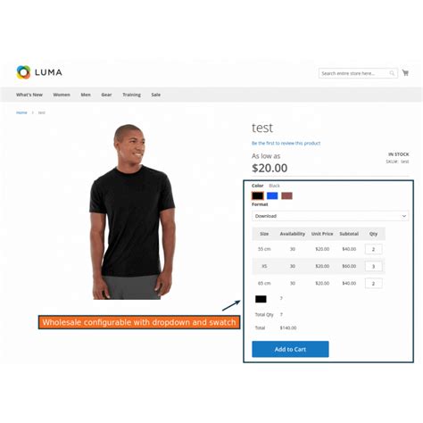 Magento 2 Advance Wholesale Configurable Products Configurable