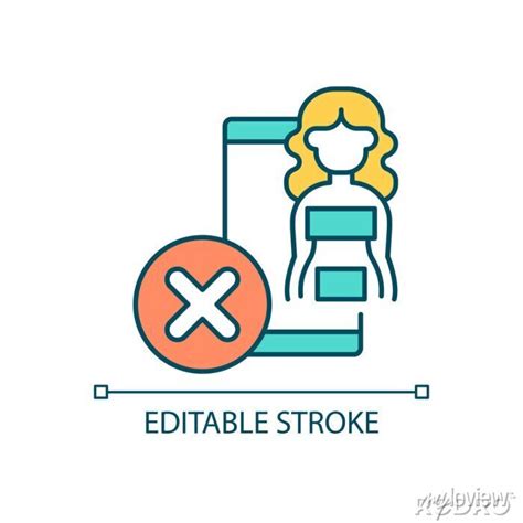 Do Not Post Nude Photos Rgb Color Icon Social Media Censorship Wall Stickers Art Logotype