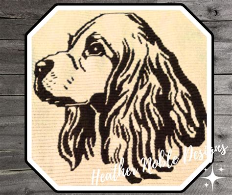 Cocker Spaniel Blanket Heather Noble Designs Mosaic Crochet Patterns