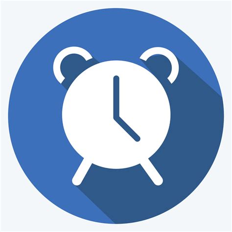 Icon Alarm Suitable For Mobile Apps Symbol Long Shadow Style Simple Design Editable Design