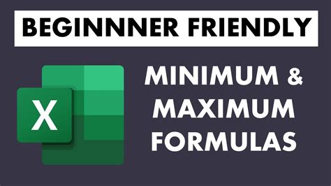 Excel Data Analysis Essentials Exploring MIN And MAX Formulas YouTube