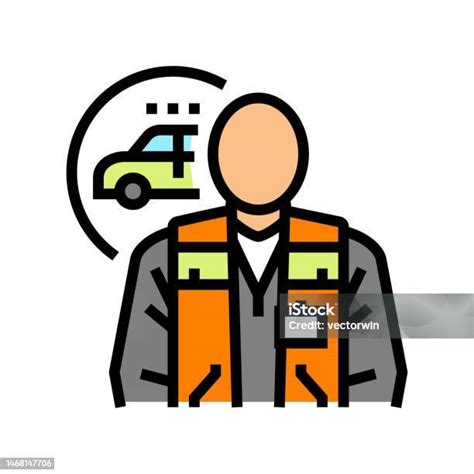 함대 유지 보수 관리자 수리 노동자 컬러 아이콘 벡터 일러스트 레이 션 경영자에 대한 스톡 벡터 아트 및 기타 이미지 경영자