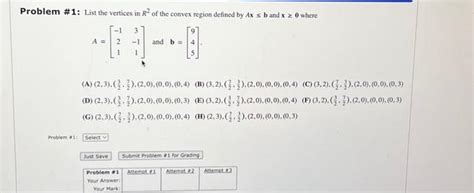 Solved Problem List The Vertices In R Of The Convex Chegg
