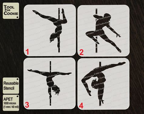 Pole Dancer Stencil Etsy