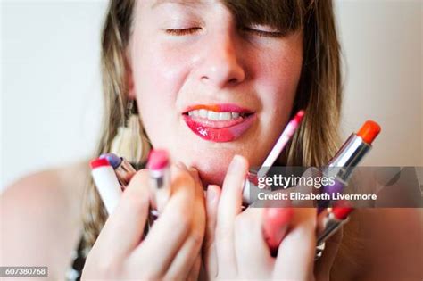 Shiny Lipstick Tongue Photos And Premium High Res Pictures Getty Images