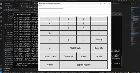 Python Tkinter Mysql Matplotlib Advancedcalculator Datascience