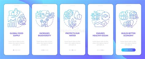 Regenerative Food Blue Gradient Onboarding Mobile App Screen Stock Vector Illustration Of
