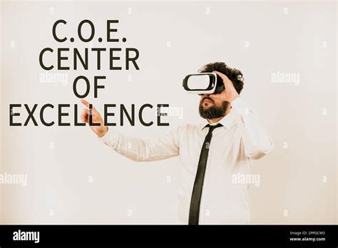 Writing Displaying Text C O E Center Of Excellence Business Concept