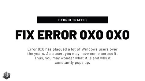 How To Fix Error 0x0 0x0 In Windows Solved 2024