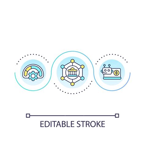 Premium Vector Automated Banking System Loop Concept Icon