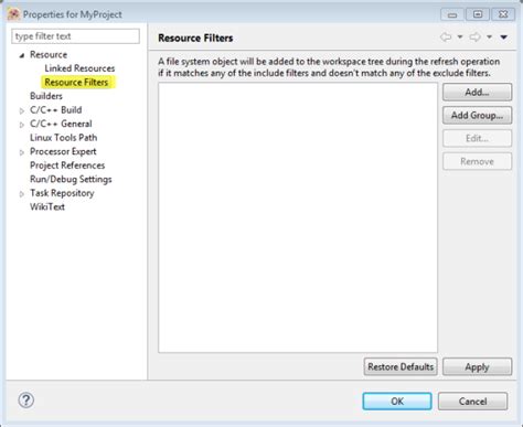 Eclipse Project Explorer Filters Mcu On Eclipse