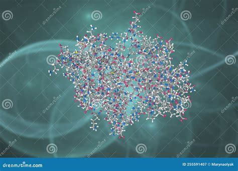 Cmp Kinase Of Streptococcus Pneumoniae Atoms Are Shown As Spheres With Color Stock Illustration