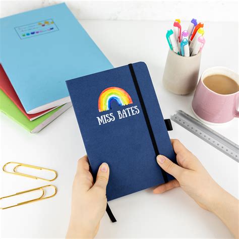 Personalised Rainbow Notebook Personalised Ts Stickerscape